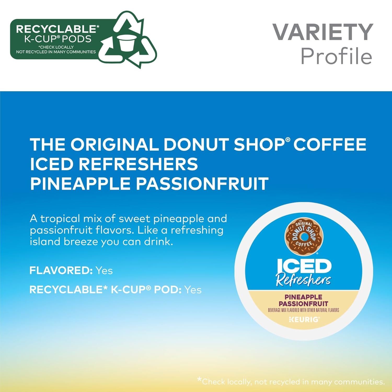 The Original Donut Shop Iced Refreshers, Watermelon Breeze Flavor ...